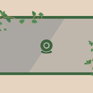 Webcam Overlay, Twitch Webcam Border, Leaf Overlay, Green Cam Overlay ...