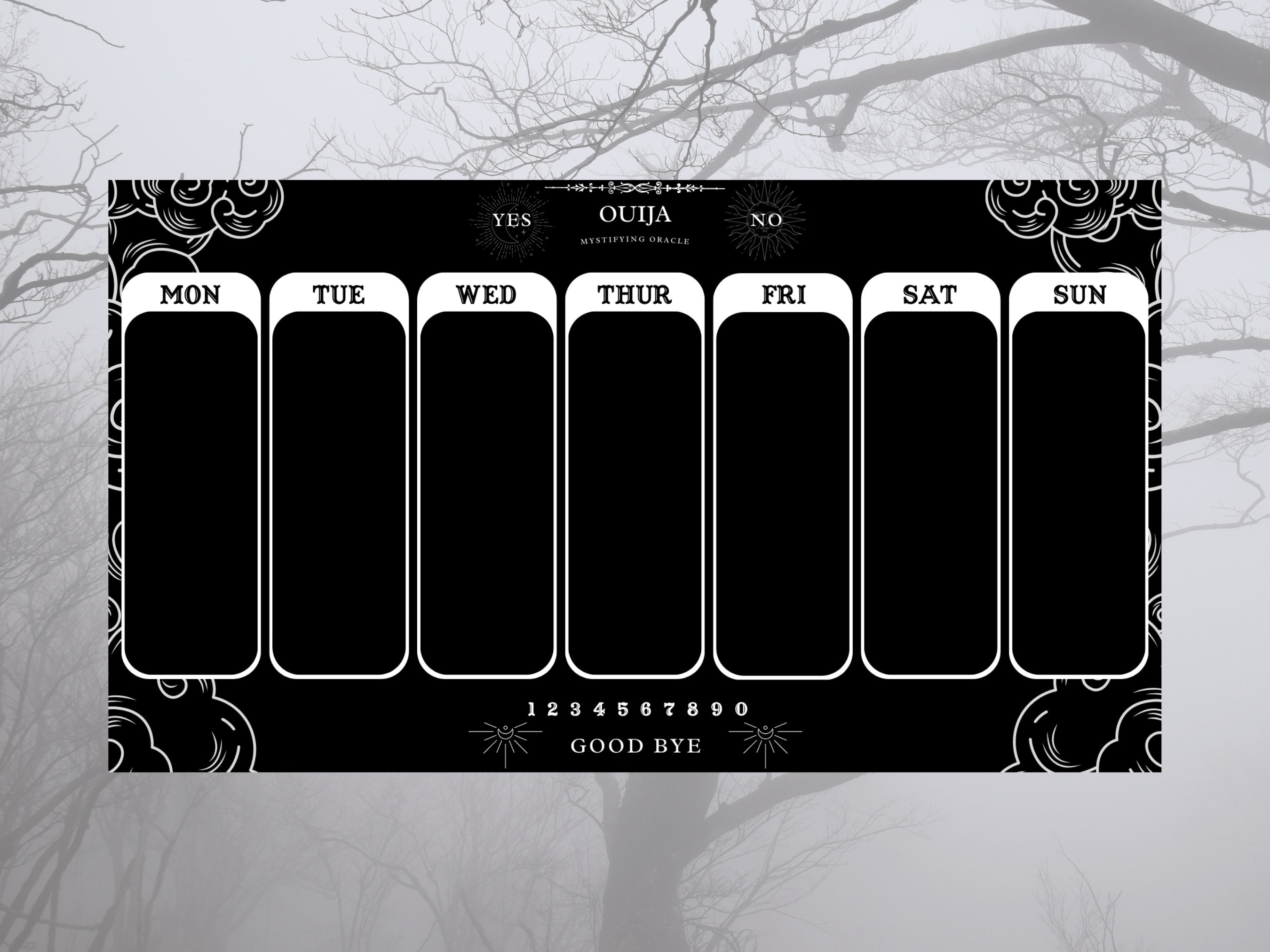 Spooky Ouija Stream Schedule Templates: Vtuber Twitch Planner (PNG) - Etsy