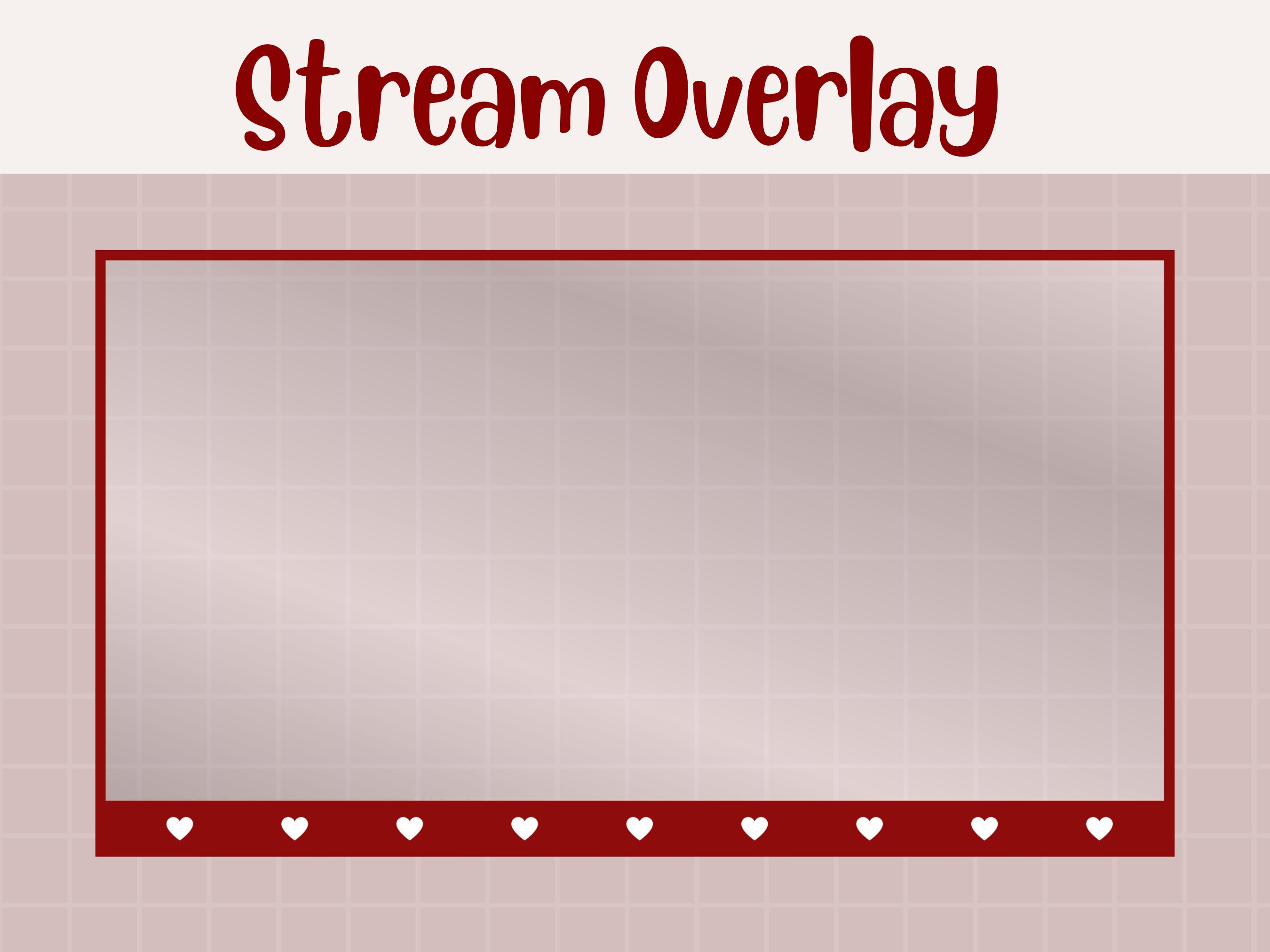 Twitch Overlay, Heart Twitch Overlay, Youtube Overlay, Cam Overlay ...