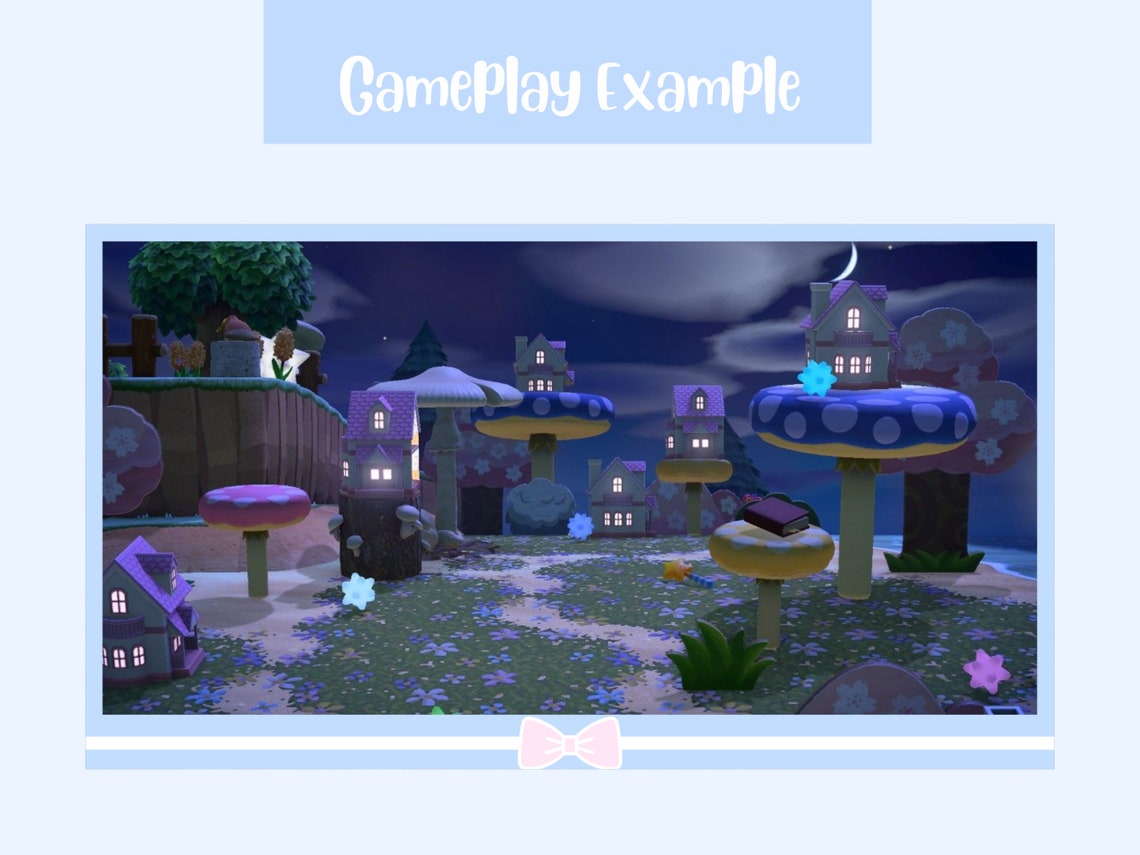 Twitch Overlay, Blue Bow Stream Overlay, Stream Overlay, Youtube ...