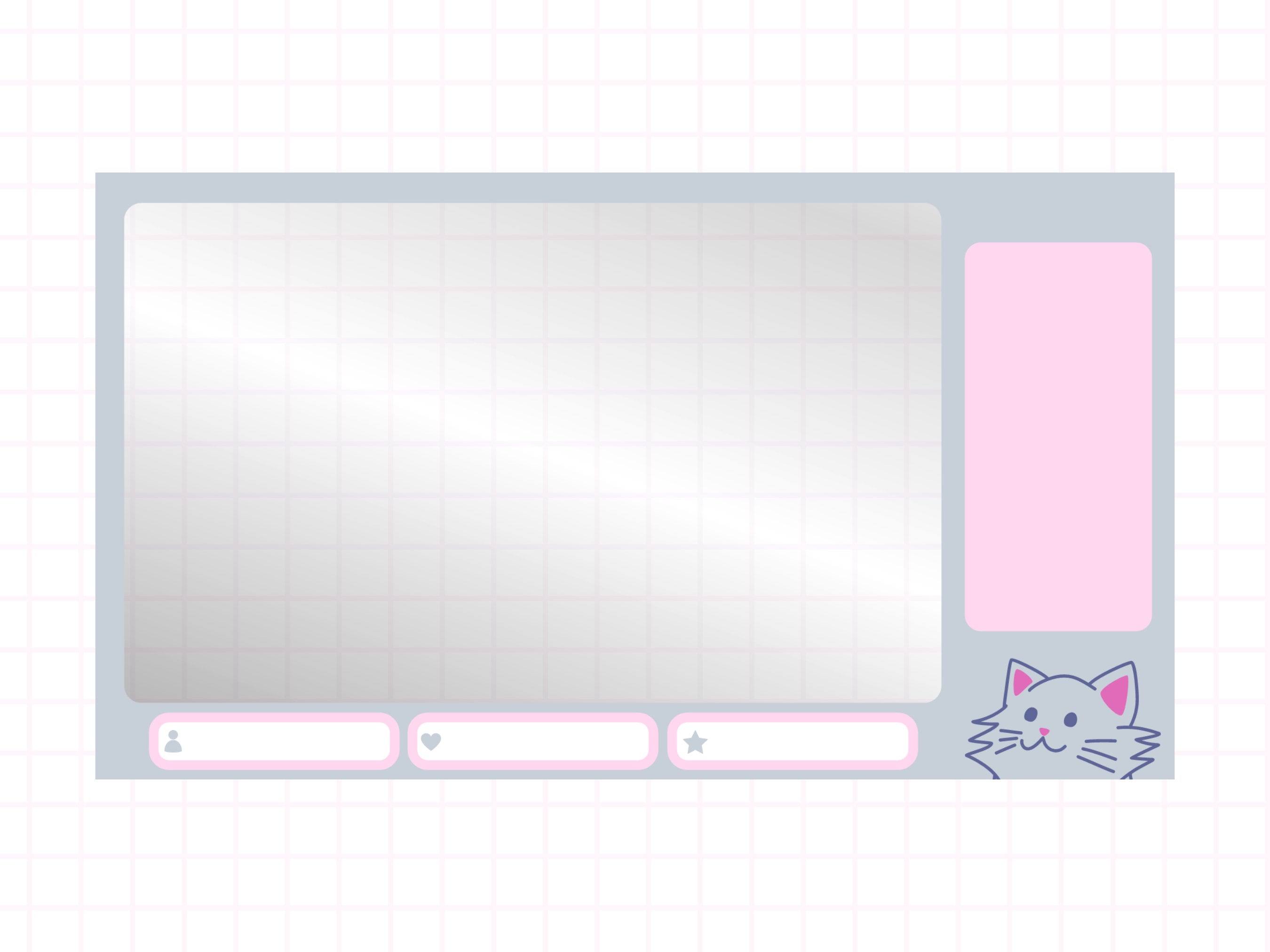 Cat Twitch Stream Overlay Set Kawaii Cat Stream Alerts - Etsy