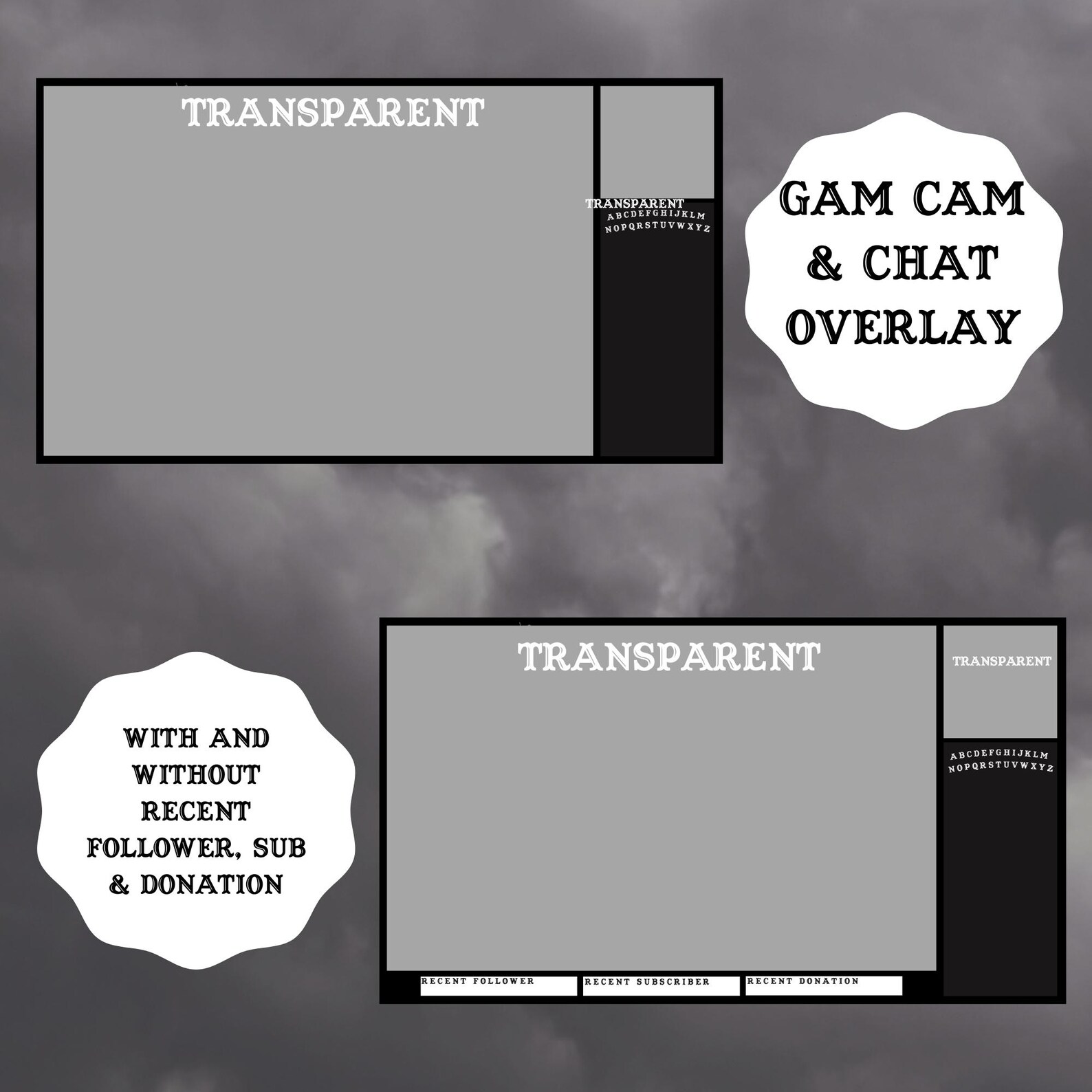Spooky Ouija Twitch Overlay Pack: Animated Stream Panels (digital ...