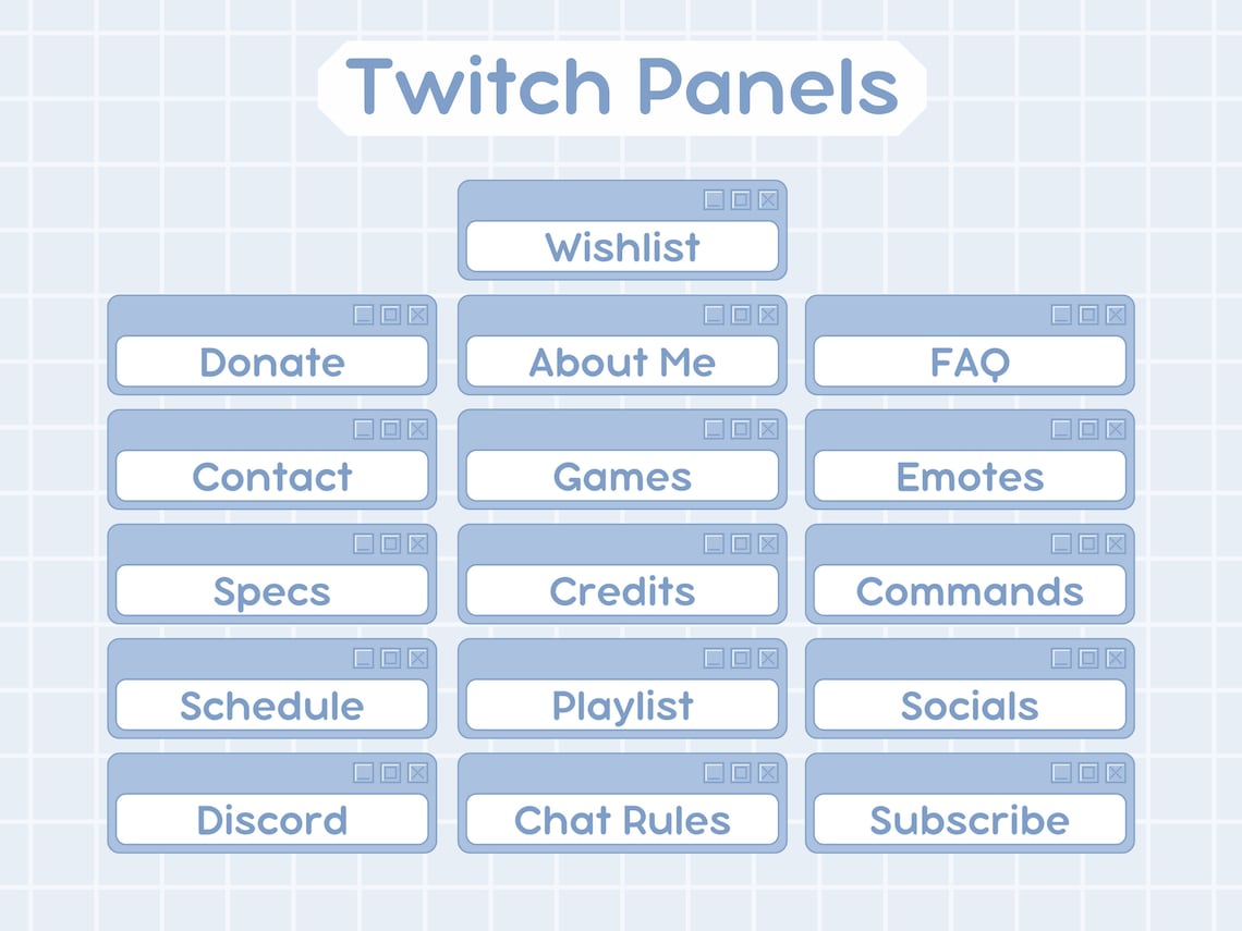 Twitch Panels, About Me Panel, Twitch Stream Panels, Blue About Me ...