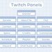 Twitch Panels, Twitch About Me Panels, Pastel Twitch Stream Panels ...