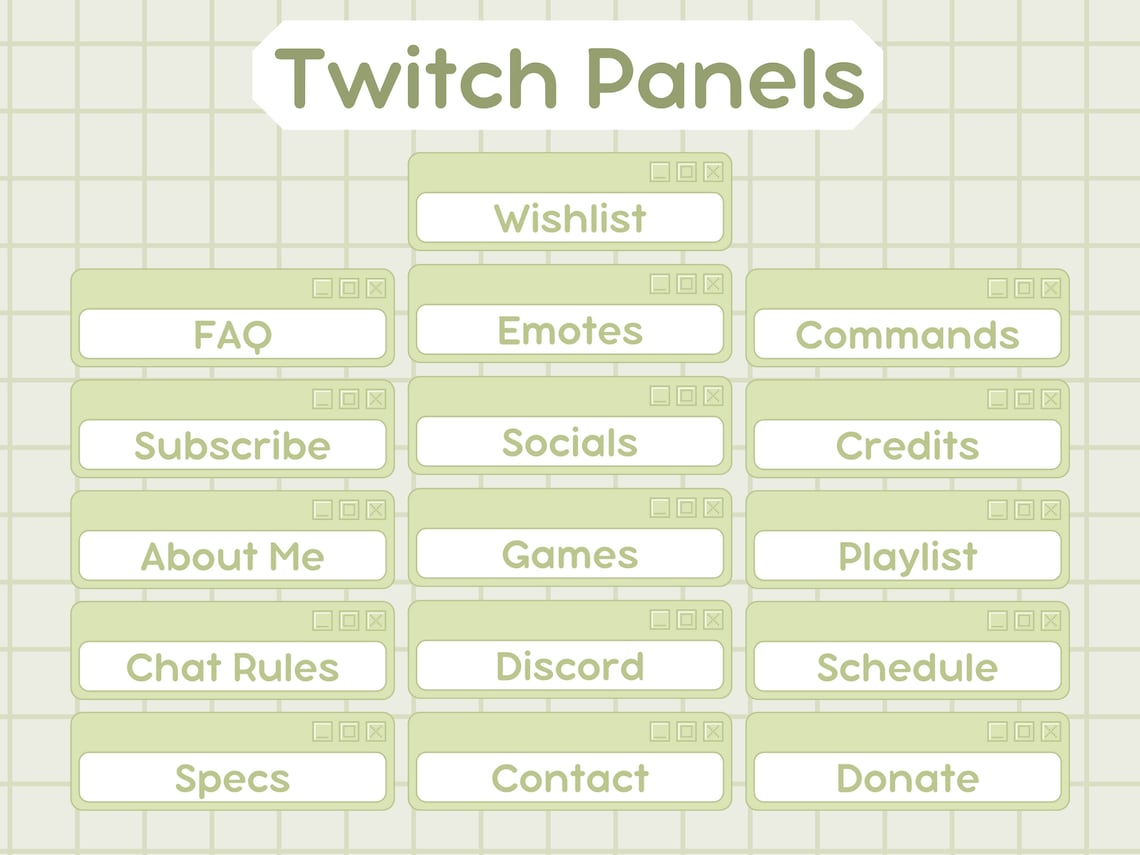 Twitch Panels, Green About Me Panels, Twitch Profile Panel, Twitch ...