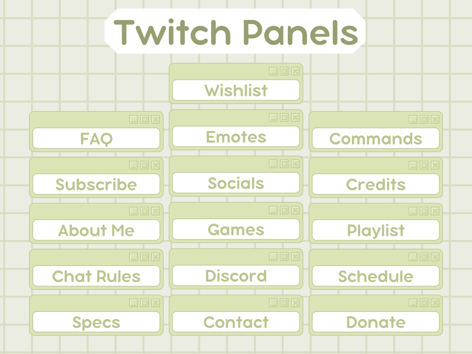 Twitch Panels, Green About Me Panels, Twitch Profile Panel, Twitch ...