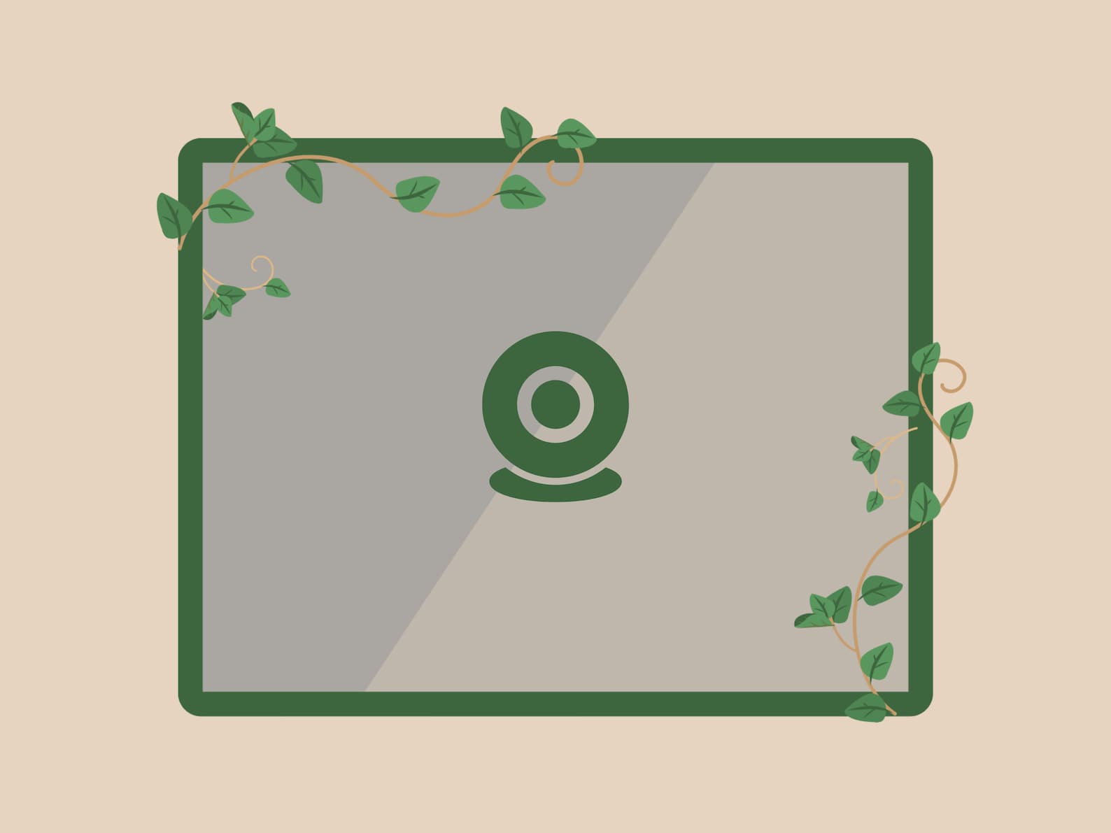 Webcam Overlay, Twitch Webcam Border, Leaf Overlay, Green Cam Overlay ...