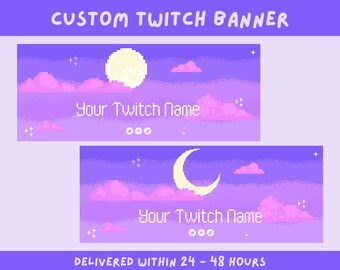 Custom Twitch Banner Neon - Etsy