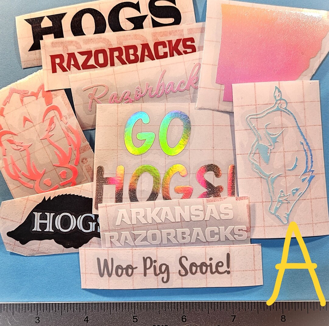 10 Razorbacks Decal Bundle Set Hogs Sticker Arkansas - Etsy