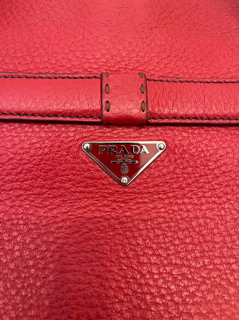 Prada Leather Bag Vitelli Danio Tote Shoulder Bag - Etsy