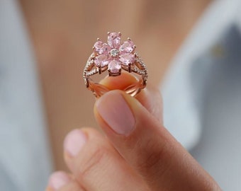 Eda Yildiz Pink Ring - Etsy