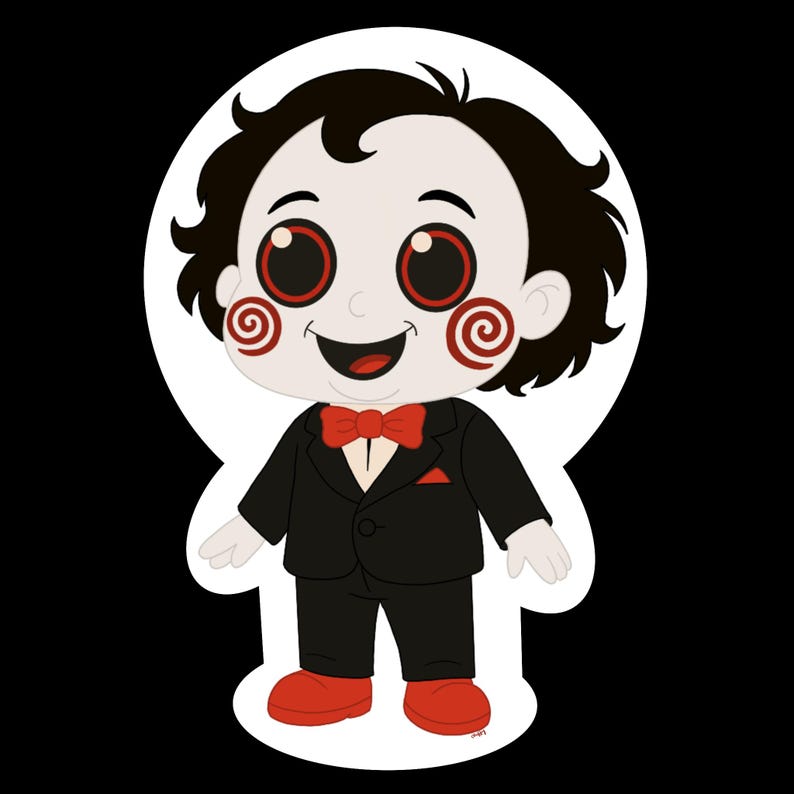 Billy the Puppet | Saw | Jigsaw | Tricycle | Horror Movie | Laminated ...