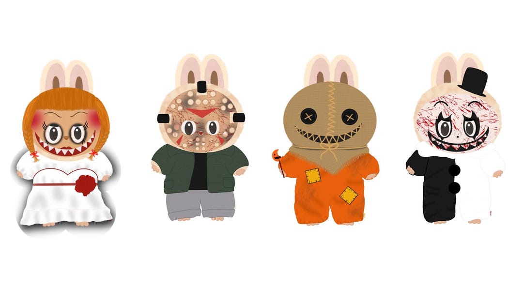 Fan Art Horror Labubu Sticker | Annabelle | Jason Vorhees | Art the ...
