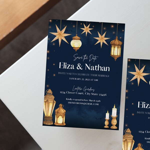 Lantern Invitation - Etsy