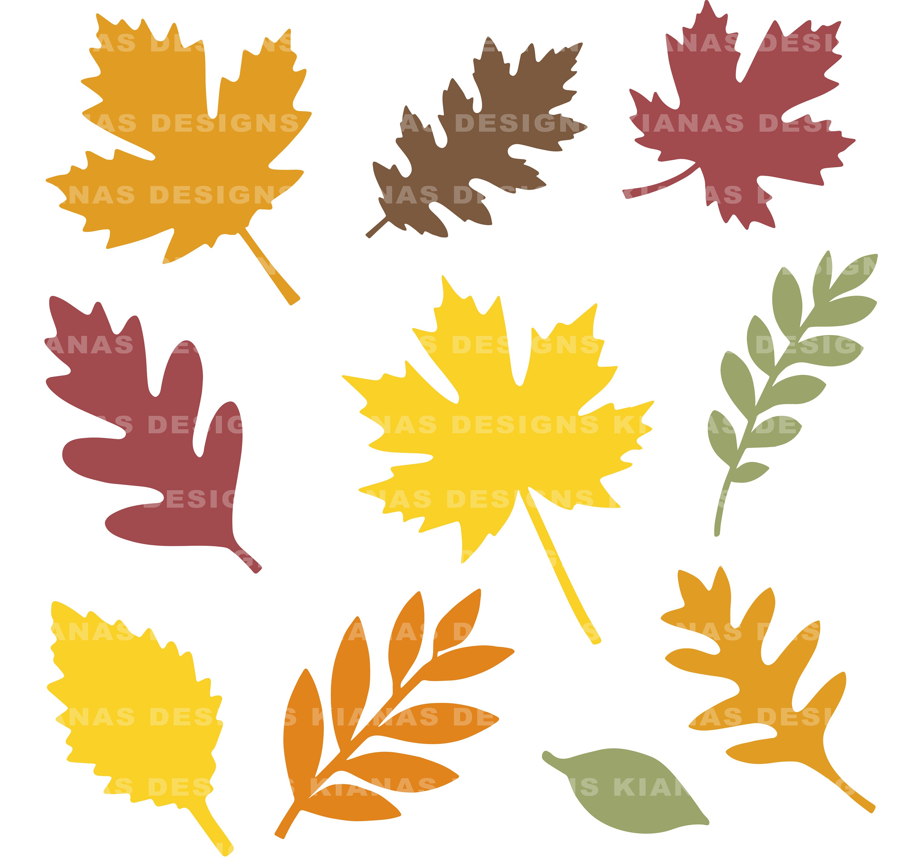Fall Leaves File Bundle| Fall / Clip Art / Maple Leaf / Autumn / PNG ...