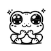 Cute Frog File | Kawaii / Happy Face / Digital / Clip Art / Vinyl ...