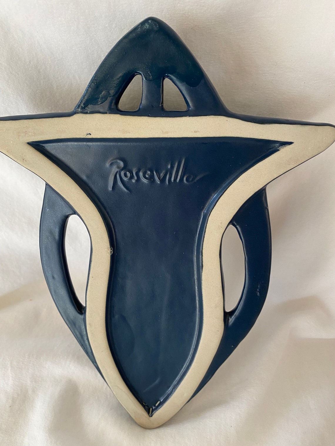 Reproduction Roseville Pottery Blue Wall Pocket - Etsy