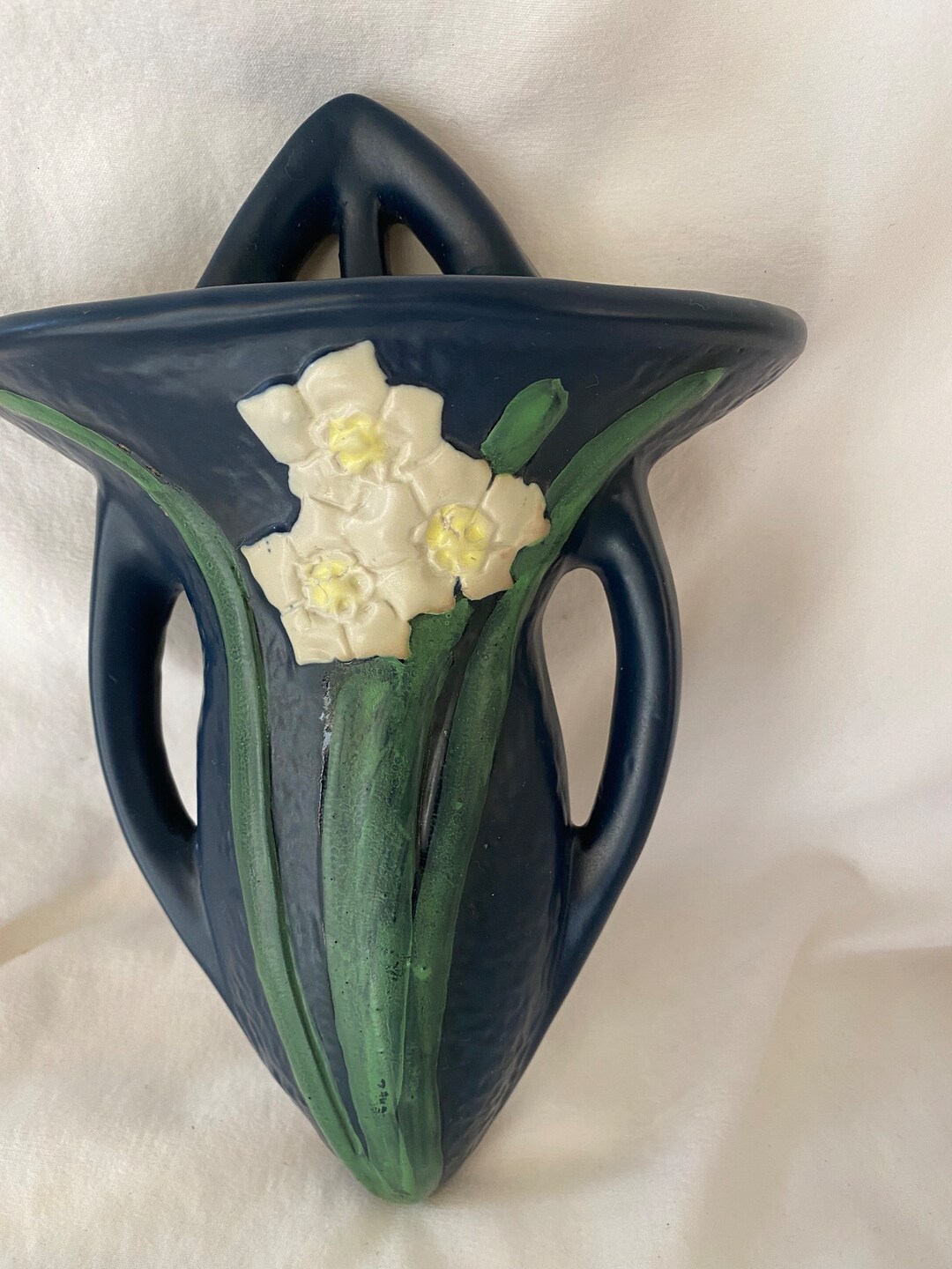 Reproduction Roseville Pottery Blue Wall Pocket - Etsy