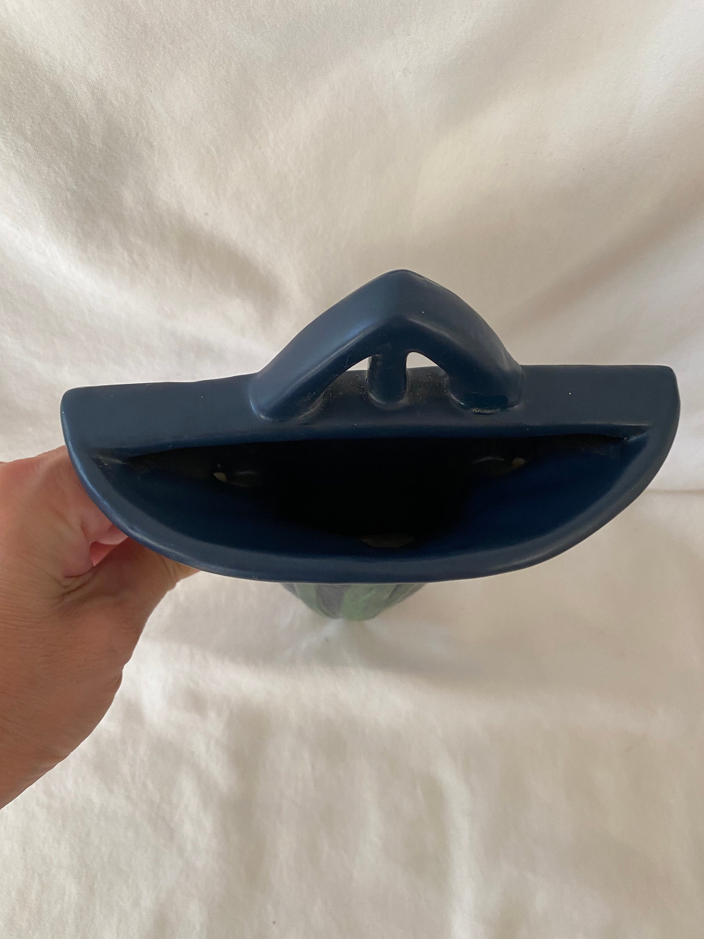 Reproduction Roseville Pottery Blue Wall Pocket - Etsy