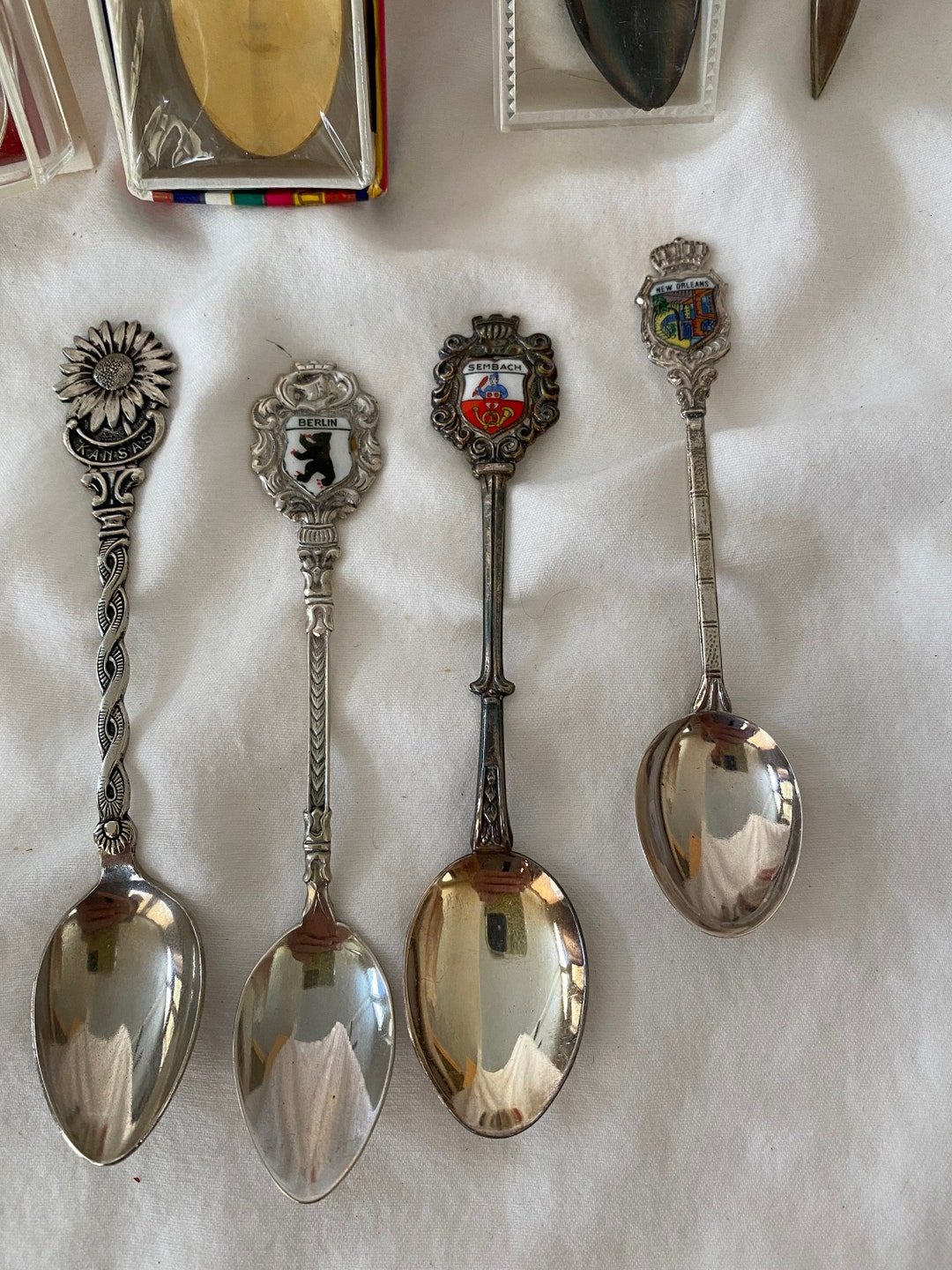 Lot of Vintage German and Other Silver and Pewter Collectible Spoons - Etsy