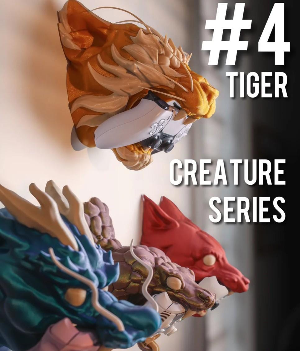 Tiger Controller Holder - Etsy