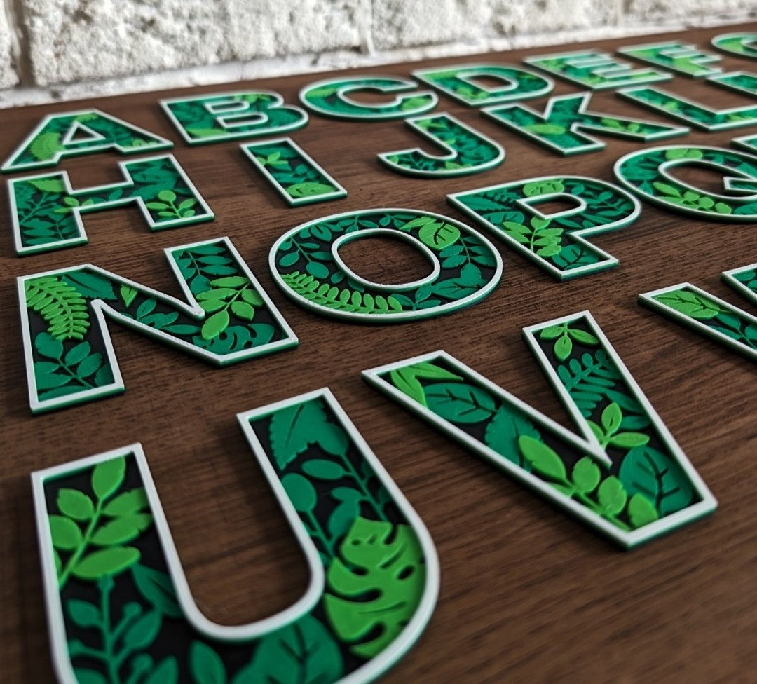 Floral Alphabet (home Decor) - Etsy