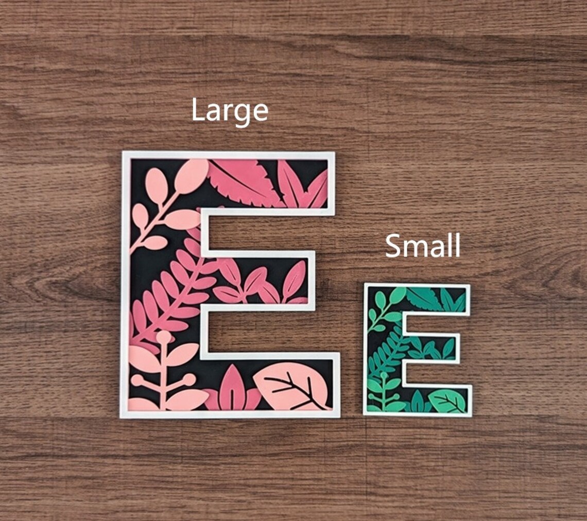 Floral Alphabet (home Decor) - Etsy