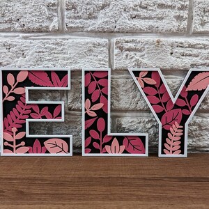 Floral Alphabet (home Decor) - Etsy