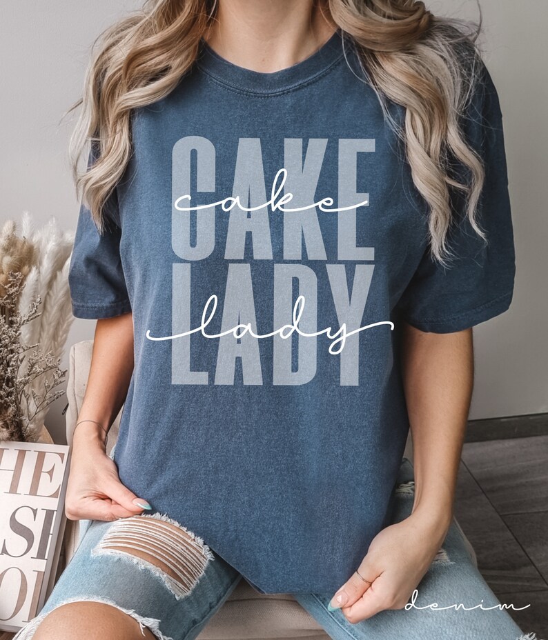 Cake Lady Comfort Colors Shirt Cake Maker Shirt, Cake Baker Shirt, Cake ...