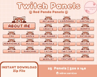 Red Panda Stream Overlay - Etsy