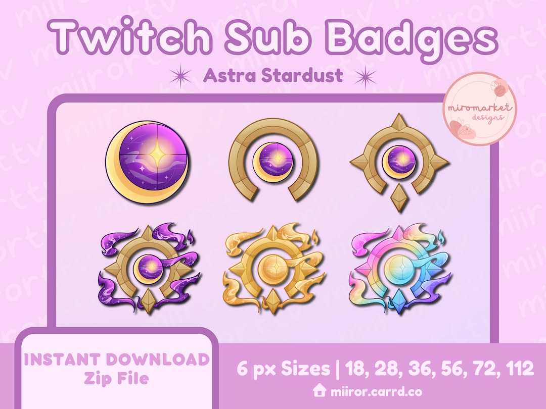 Astra Stardust Sub/bit Badges for Twitch Streamers || Valorant Sub ...
