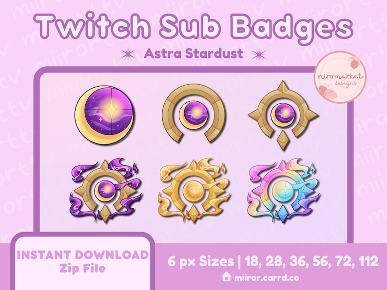 Astra Stardust Sub/bit Badges for Twitch Streamers || Valorant Sub ...