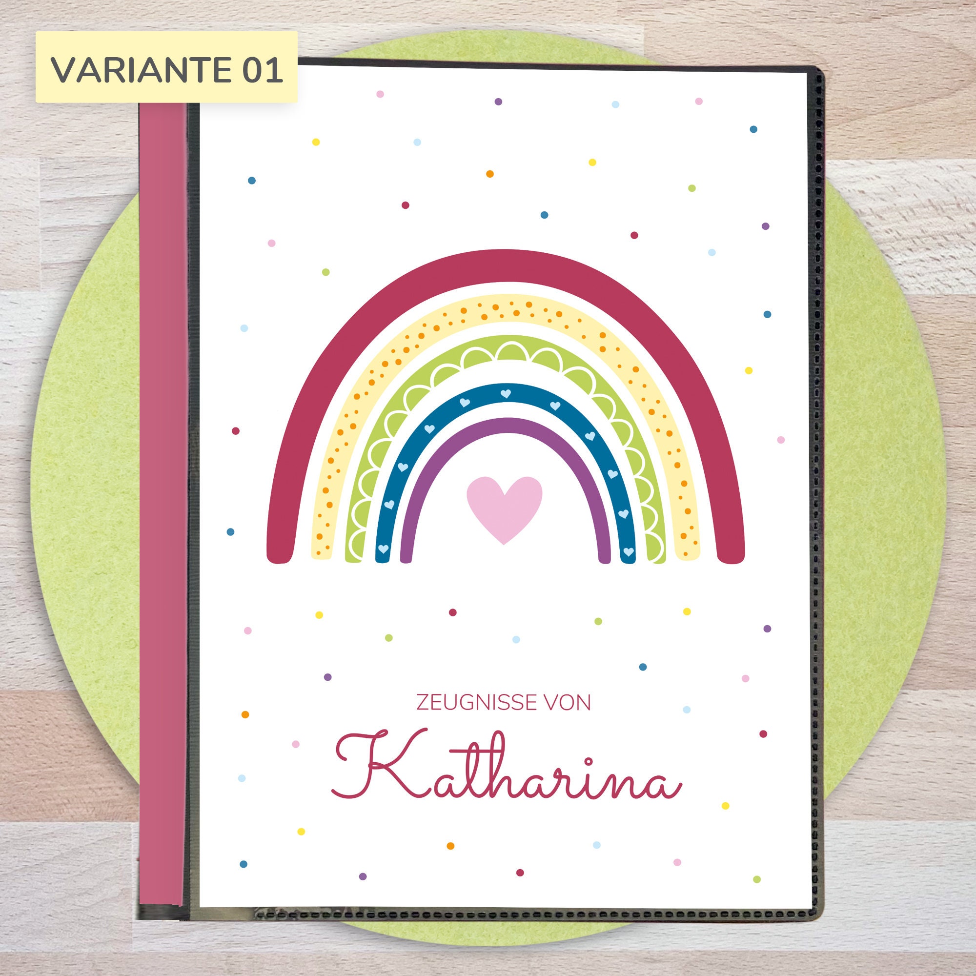 Zeugnismappe, personalisiert mit Namen, Mappe für die Schule, Geschenk ...