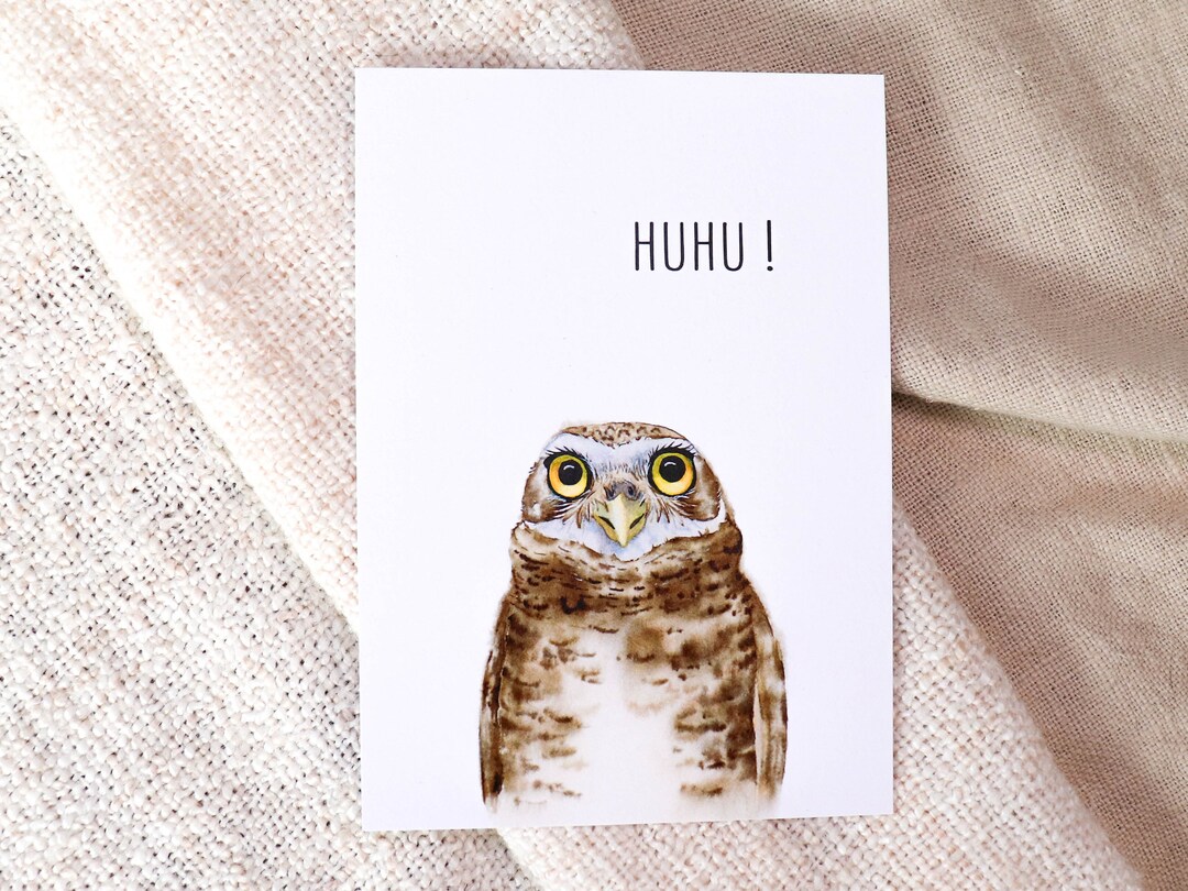 Postkarte Eule witzige Karte mit Spruch Aquarell - Etsy.de