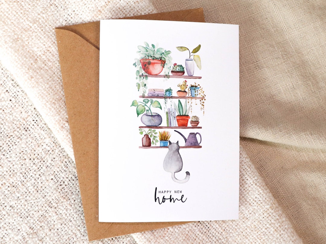 Karte zum Umzug & Einzug, happy new home, Klappkarte inkl. Umschlag ...