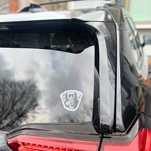 10 Custom Photo Car Bumper Dog Stickers, PET Car Bumper Stickers ...