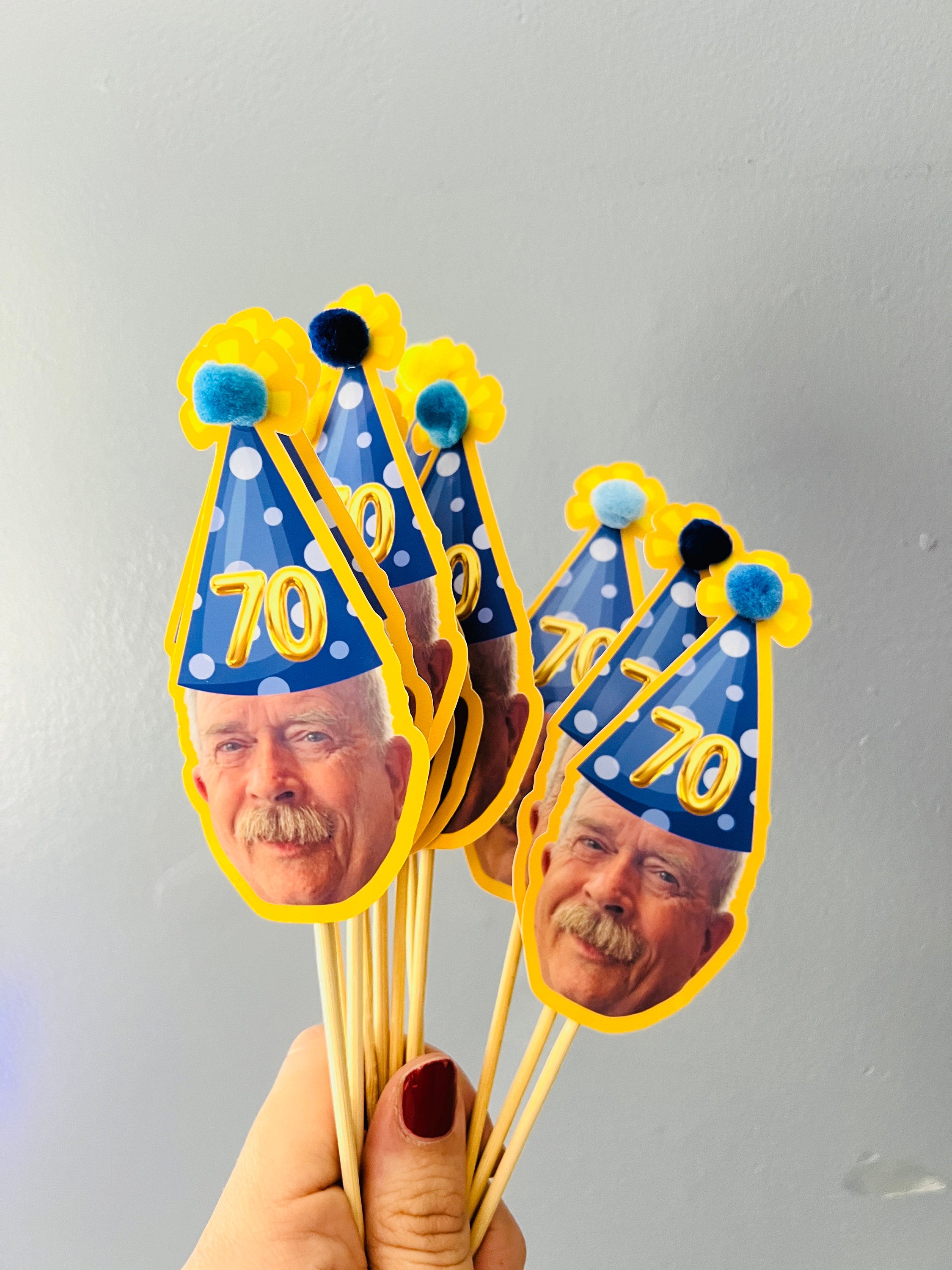 Custom Face Cupcake Toppers, Personalized Head Cupcake Topper, Cake ...