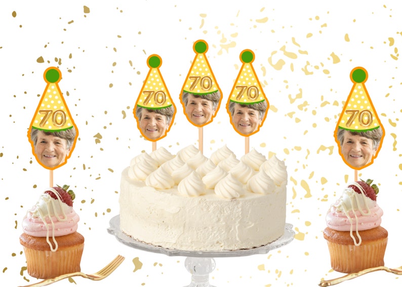 Custom Face Cupcake Toppers, Personalized Head Cupcake Topper, Cake ...