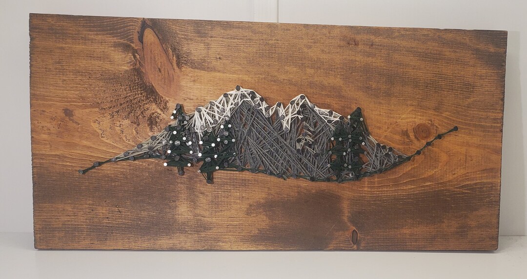 Mountain Range String Art Custom 12"x22" - Etsy