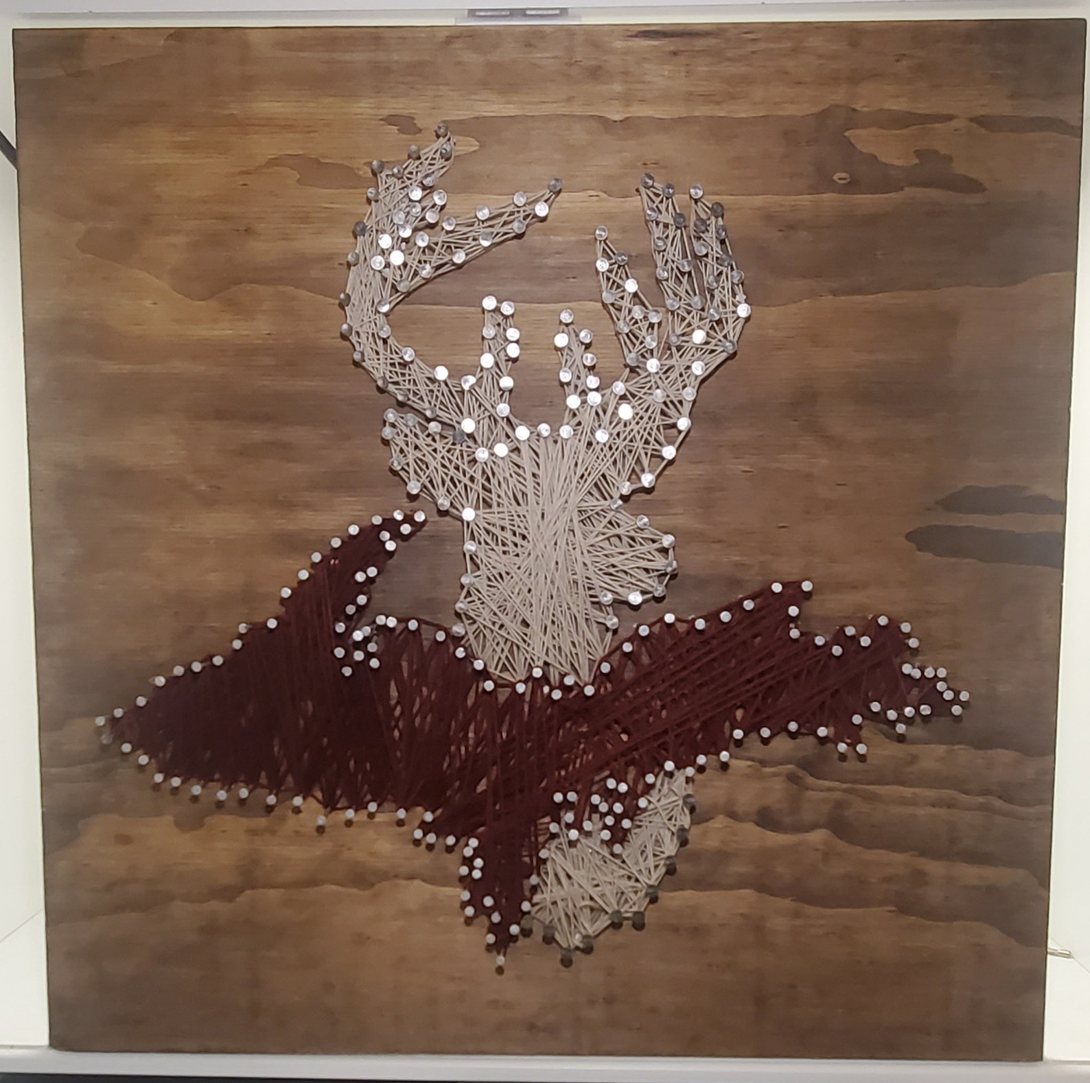 Upper Peninsula and Deer String Art Custom 24"x24" - Etsy
