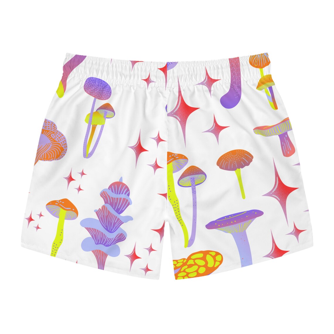 Mens Mushroom Swim Trunks, Festival Shorts, Board Shorts for Men, Hippy ...