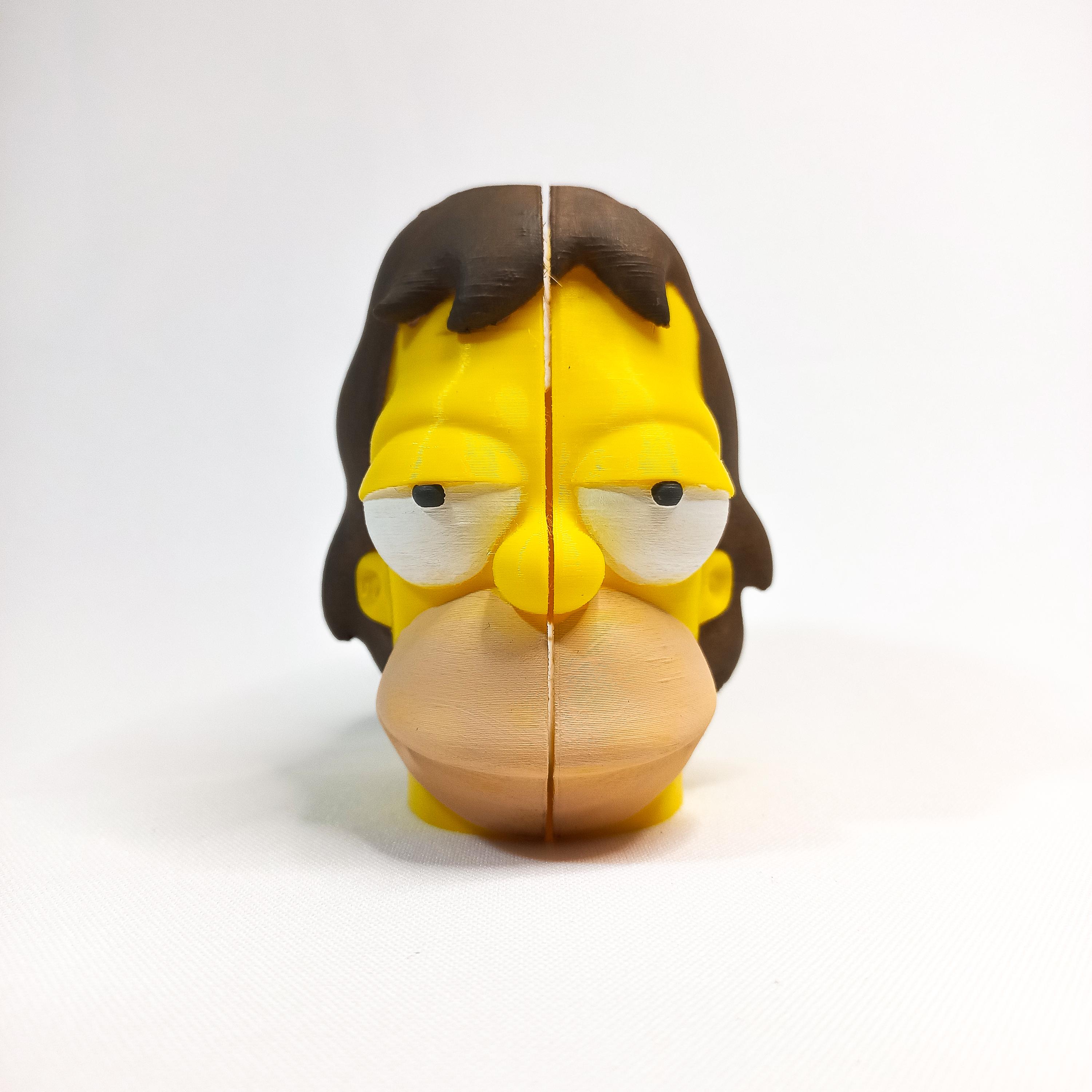 Homer Simpson Head Toy Stand With and Without Hair (face Change) - Etsy