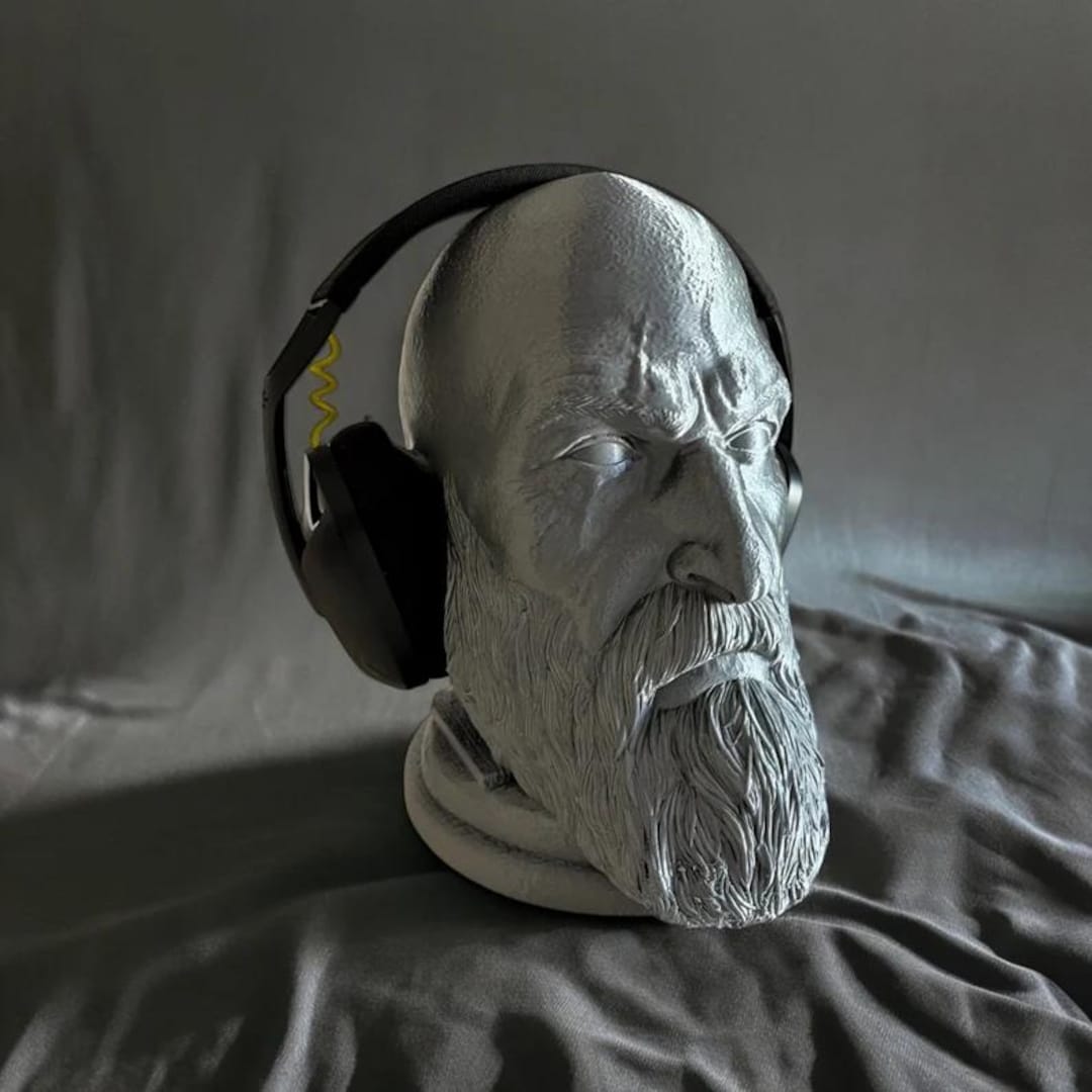 Kratos God of War Headphone Stand Epic Gaming Decor, 3D Printed Spartan ...