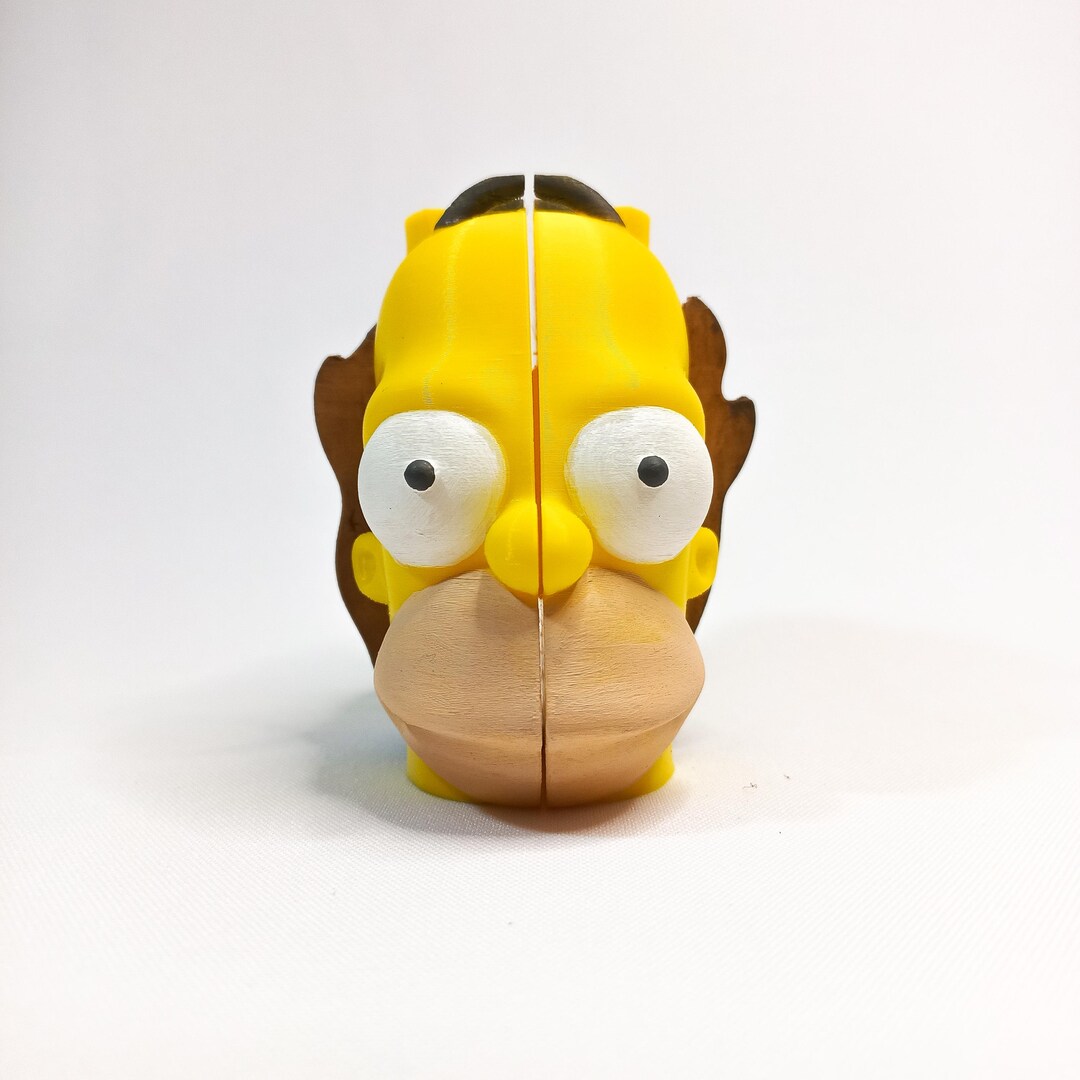 Homer Simpson Head Toy Stand With and Without Hair (face Change) - Etsy