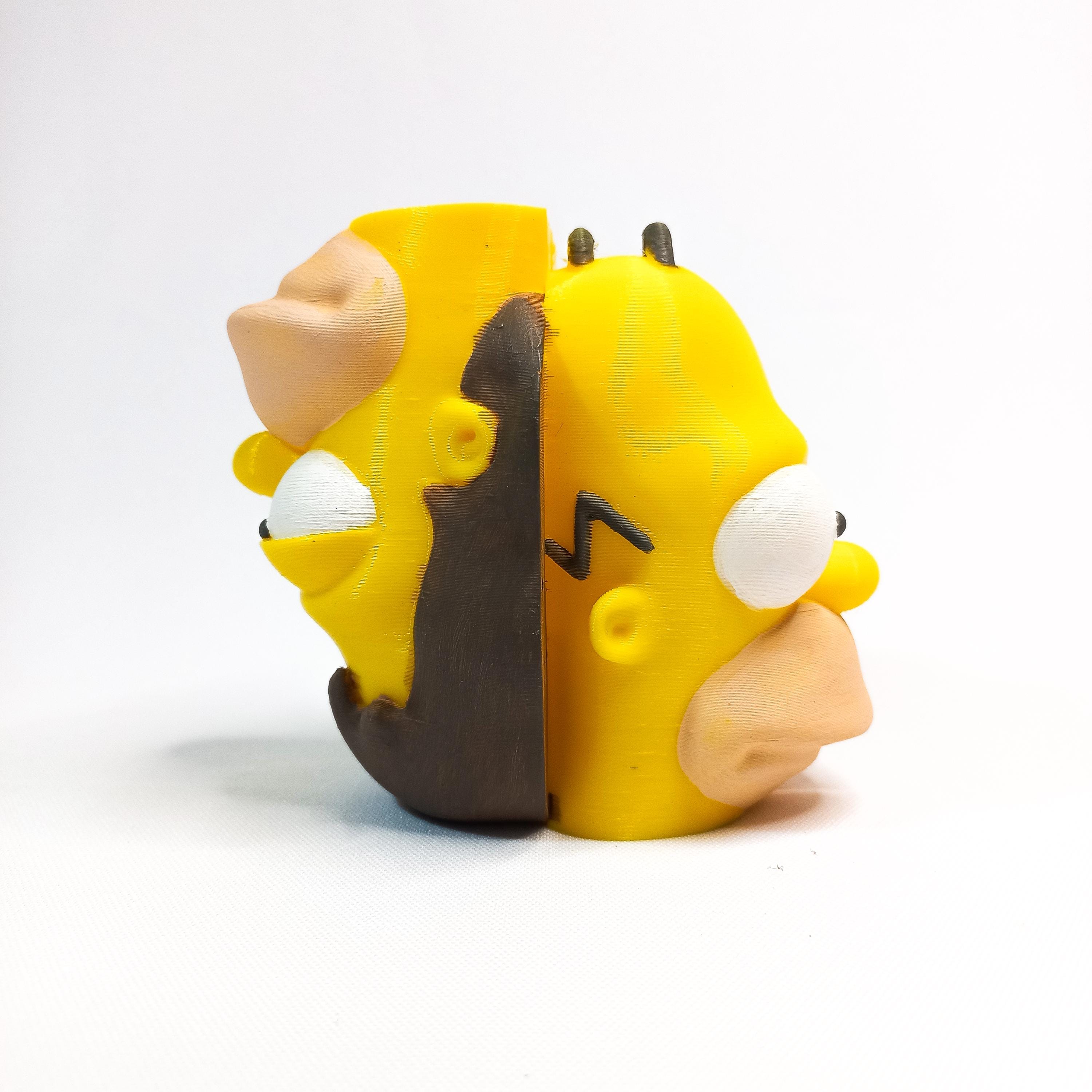 Homer Simpson Head Toy Stand With and Without Hair (face Change) - Etsy