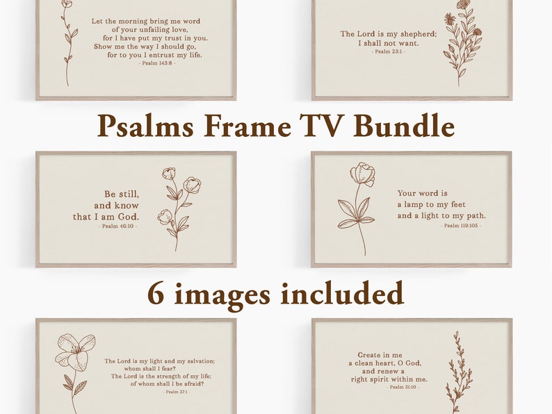 Samsung Frame TV Art Psalms Frame TV Bundle Bible Frame TV - Etsy