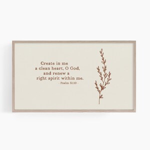 Samsung Frame TV Art Psalm 51:10 Frame TV Art Bible Verse Frame TV Art ...