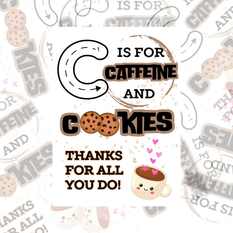 Caffeine and Cookies - Etsy