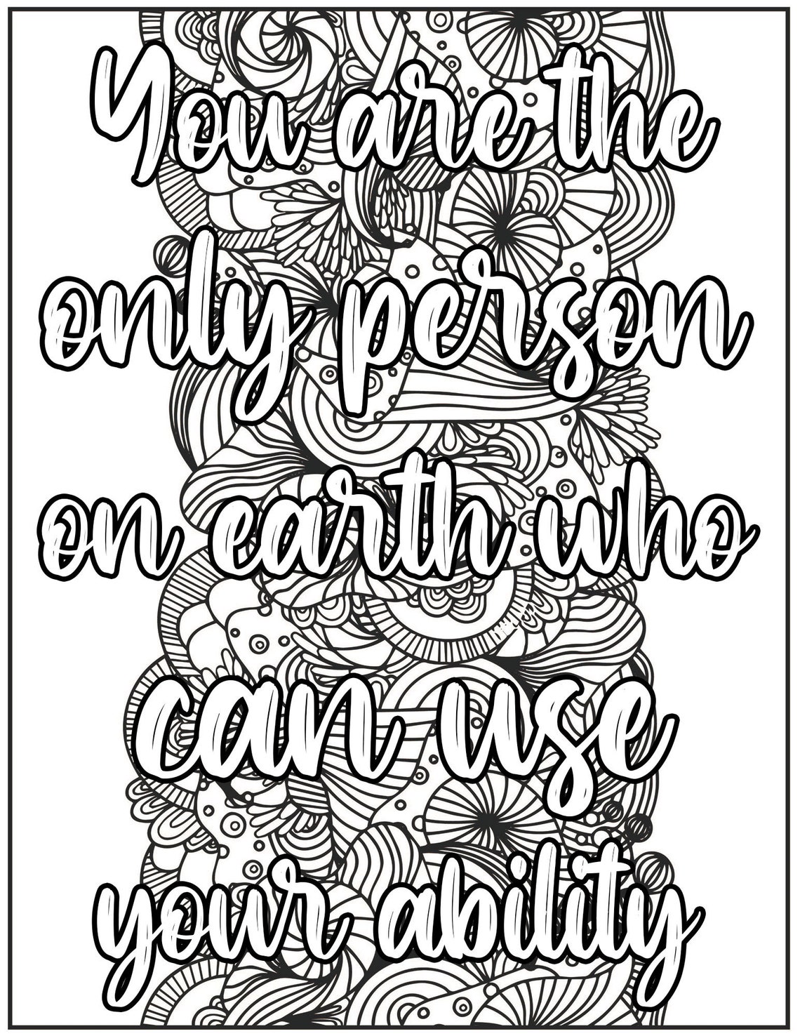 25 Motivational Quotes Coloring Pages - Etsy