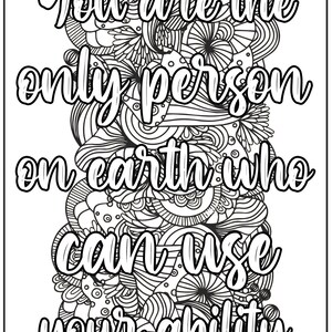 25 Motivational Quotes Coloring Pages - Etsy